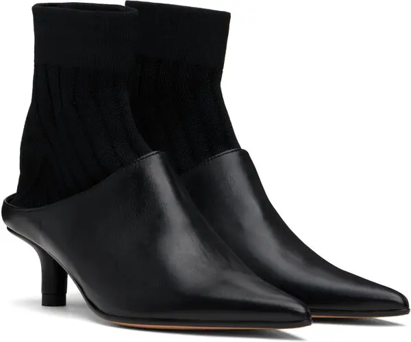 MAISON MARGIELA Pointed Toe Sock Ankle Boots
