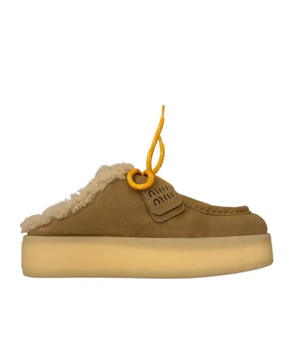 Miu Miu Logo Detailed Mules