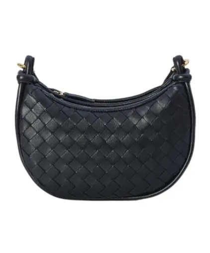 Bottega Veneta Gemelli Intrecciato Shoulder Bag - Black