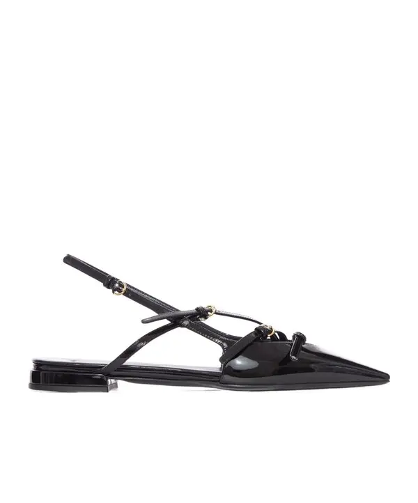 Miu Miu Pointed-toe Slingback Ballerinas - Black