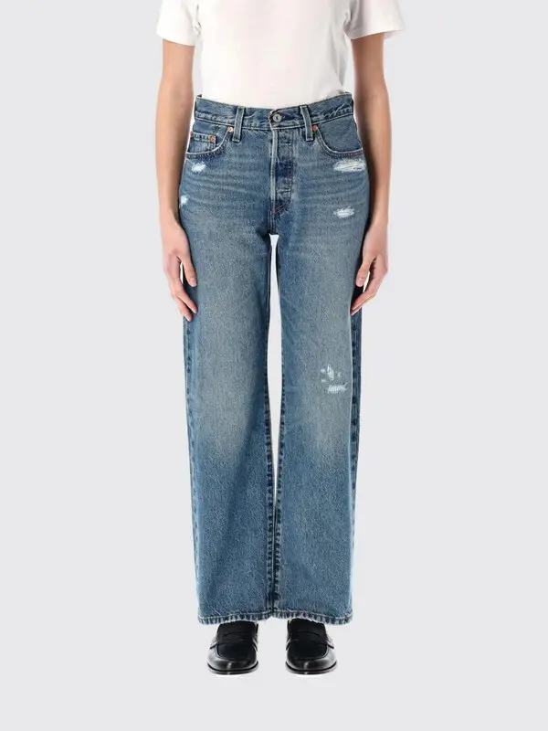 LEVI'S 501 90s Relaxed Fit Straight Leg Jeans - Gray