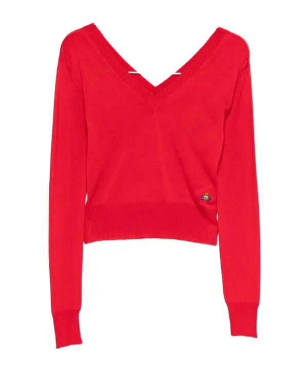 VIVIENNE WESTWOOD V-neck Long Sleeve Sweater