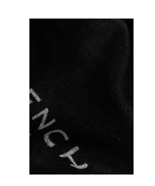 Givenchy Logo Intarsia Knit Scarf - Black