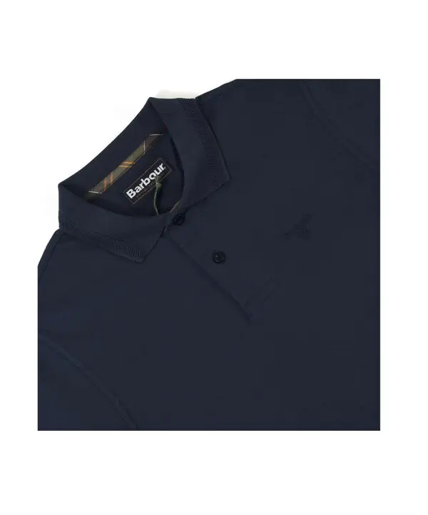 Barbour Premium Tartan Pique Polo Shirt - Navy