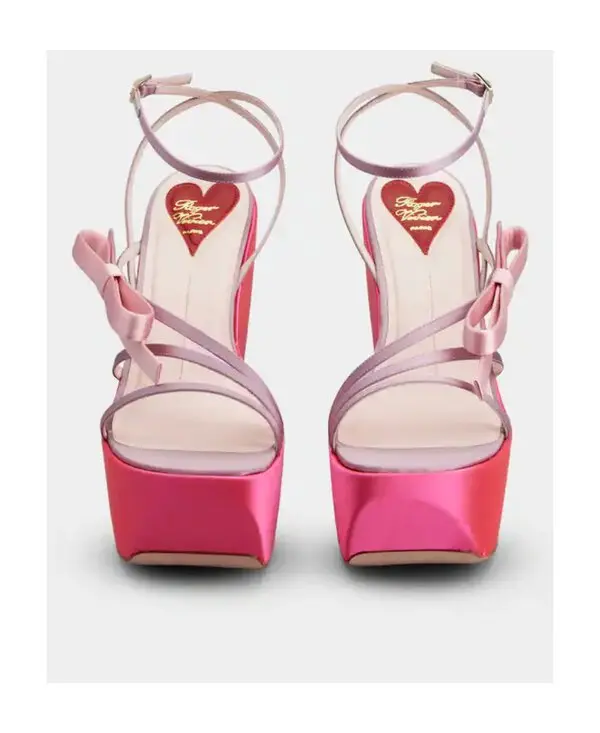 ROGER VIVIER Bow Detailed Wedge Sandals