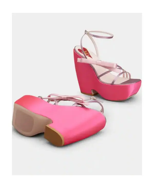ROGER VIVIER Bow Detailed Wedge Sandals