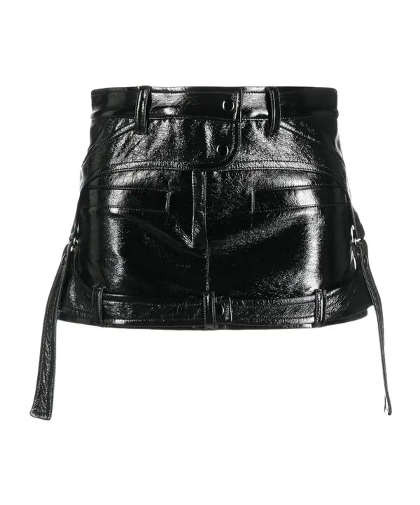 COURREGES Patent Tie-detail Miniskirt