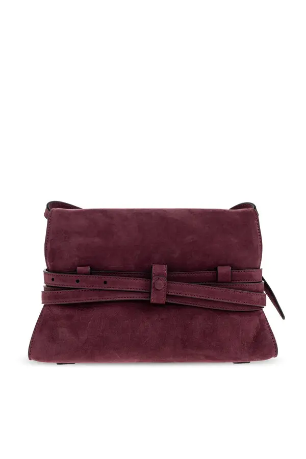 Moschino Belted Suede Cross Body Bag