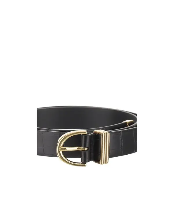 Khaite Crocodile-embossed Leather Belt