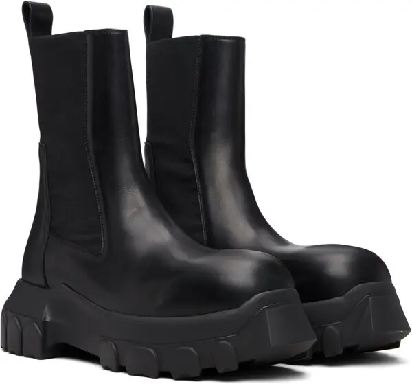 Rick Owens Chunky Tractor Boots - Black