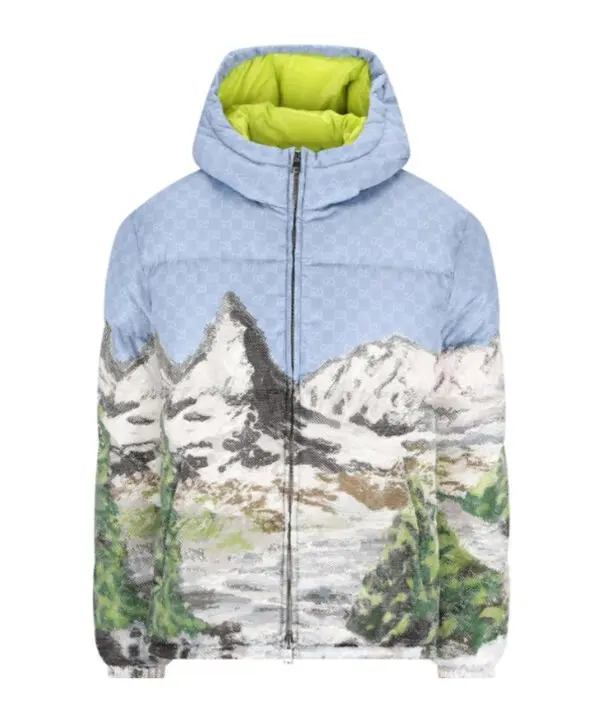 Gucci Printed Zip Jacket - Blue