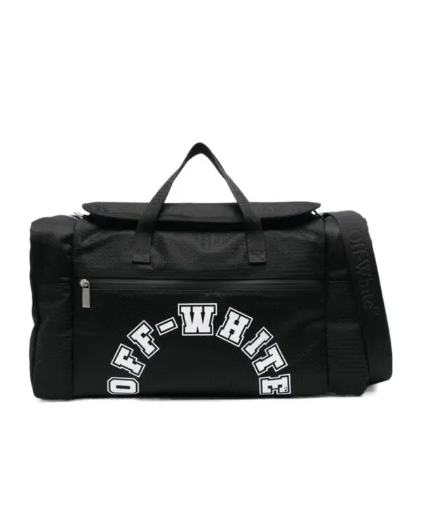 Off-White Logo-print Mesh Holdall - Black
