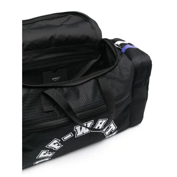 Off-White Logo-print Mesh Holdall - Black