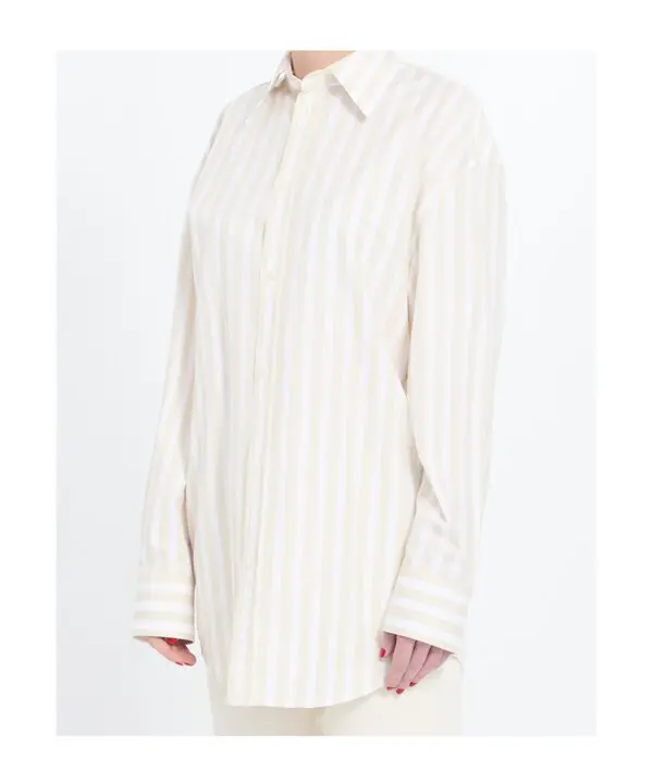 Saint Laurent Cassandre Striped Button-up Shirt