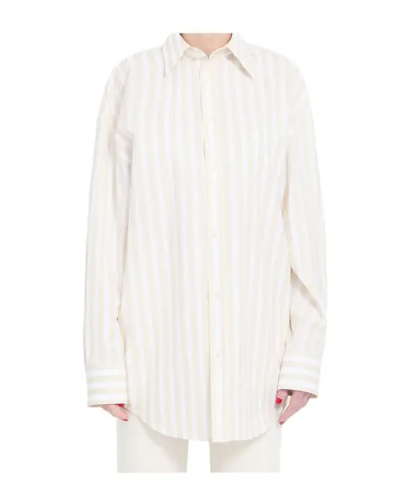 Saint Laurent Cassandre Striped Button-up Shirt