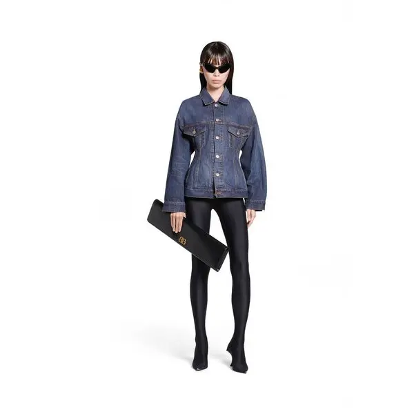 Balenciaga Collared Button-up Denim Jacket