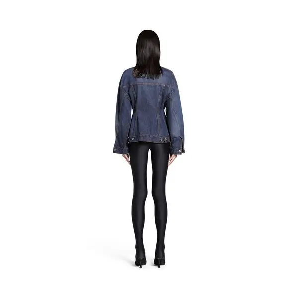 Balenciaga Collared Button-up Denim Jacket