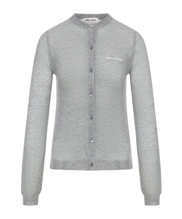 Miu Miu Crewneck Button-up Cardigan
