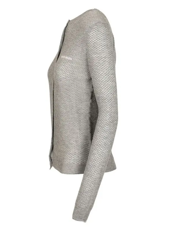 Miu Miu Crewneck Button-up Cardigan