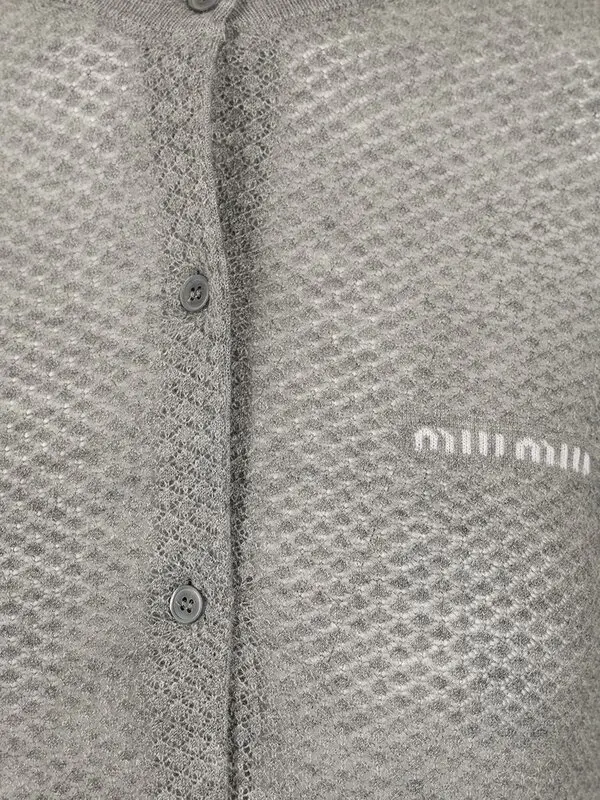 Miu Miu Crewneck Button-up Cardigan
