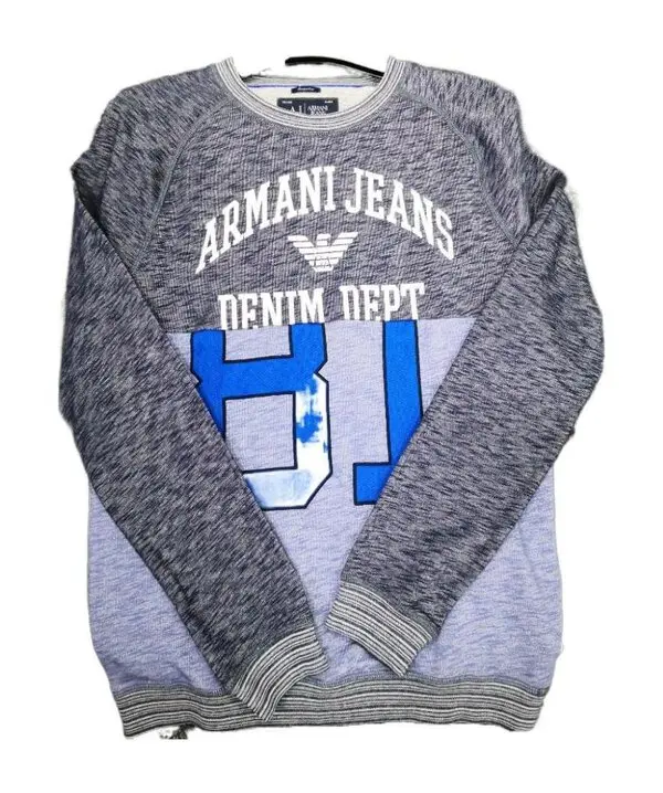 Emporio Armani Denim Dept" Logo Pullover - Gray