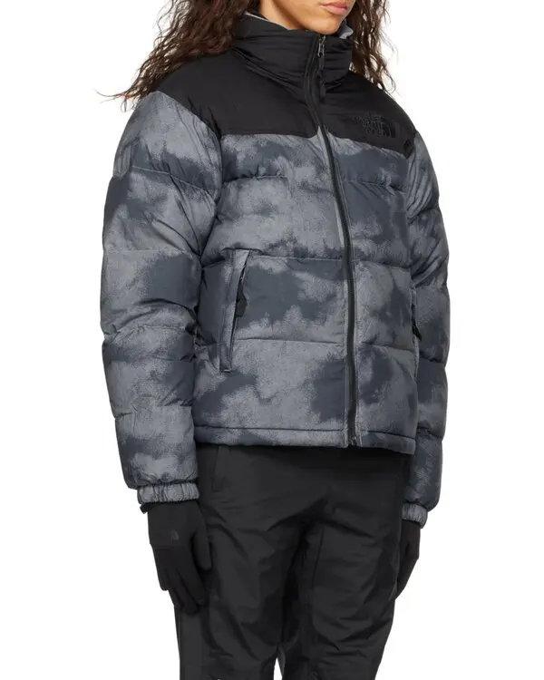 The North Face Logo Embroidered Puffer Jacket - Black