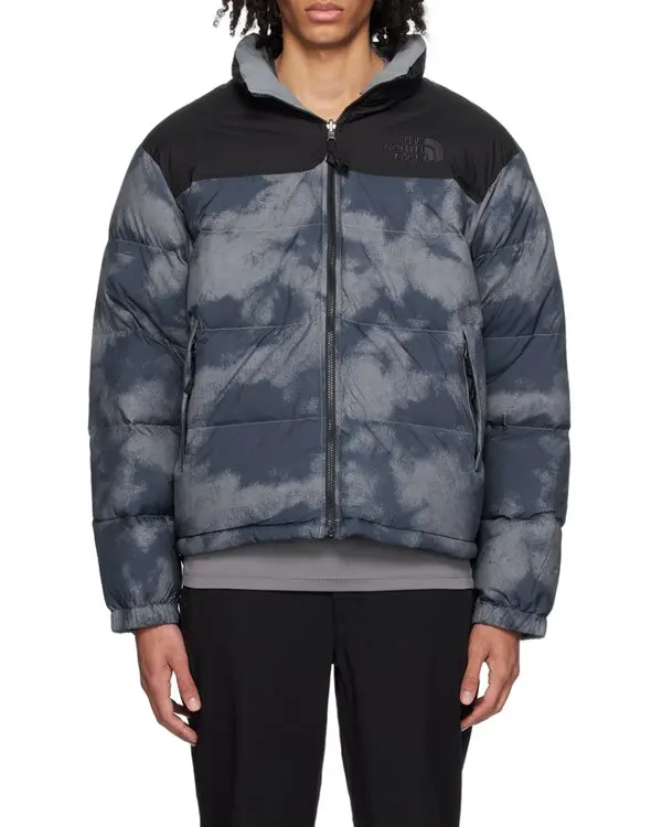 The North Face Logo Embroidered Puffer Jacket - Black
