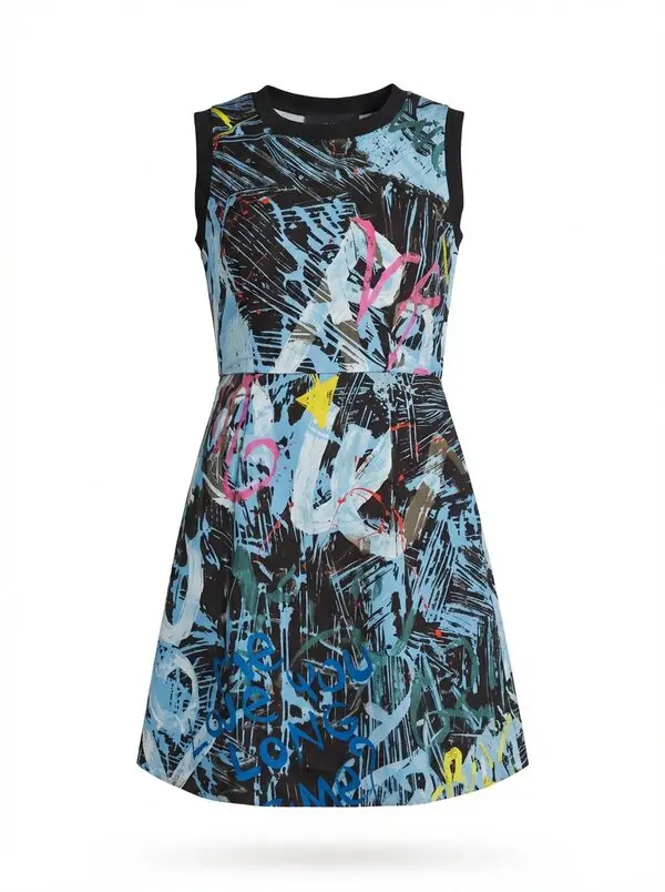Sportmax Round Neck Printed Dress