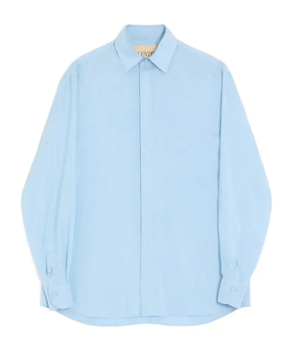 Valentino Garavani Striped Button-up Shirt - Blue