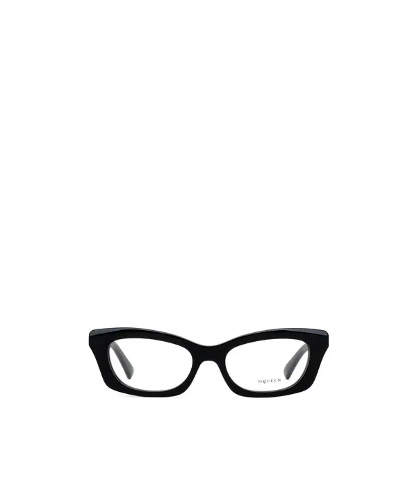Alexander McQueen Rectangular Frame Glasses - Black