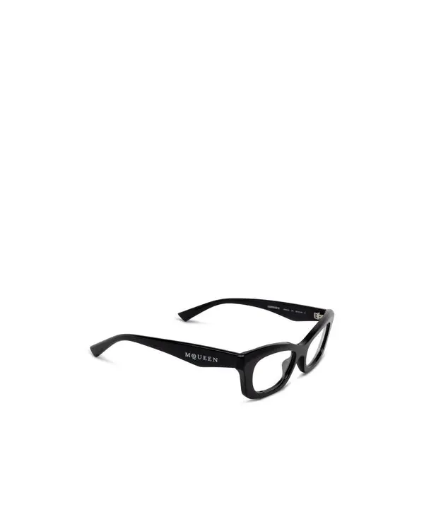 Alexander McQueen Rectangular Frame Glasses - Black