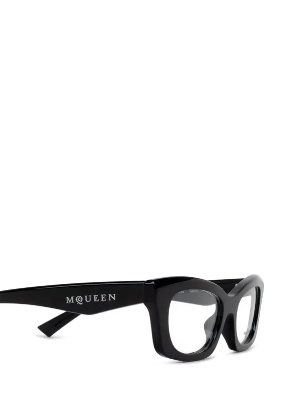 Alexander McQueen Rectangular Frame Glasses - Black