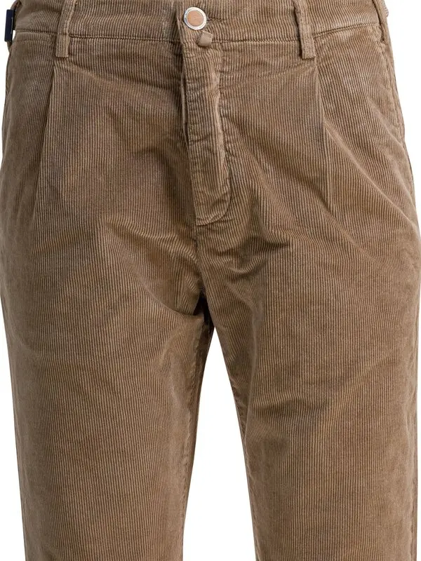 Jacob Cohen Tailored Corduroy Trousers - Brown