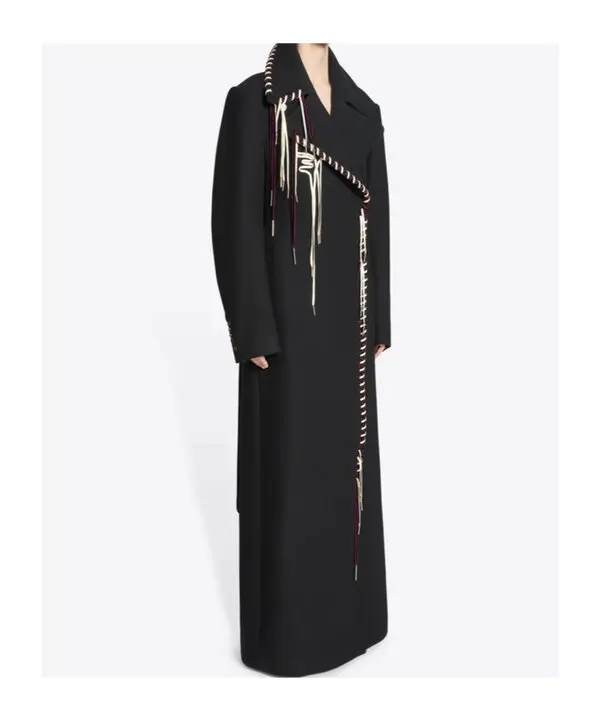 Dries Van Noten Whipstitch-embellished Belted Coat