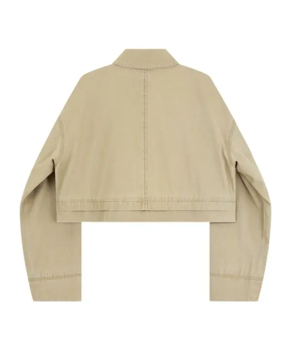 We11Done Cropped Jacket With Logo Embroidery
