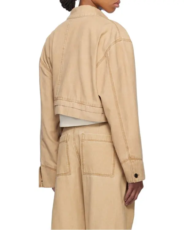 We11Done Cropped Jacket With Logo Embroidery
