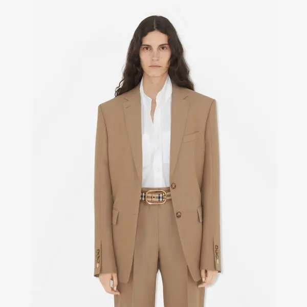 Burberry Checked Pattern Buckle Belt