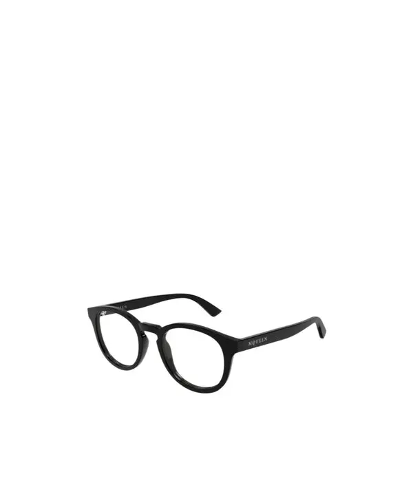 Alexander McQueen Round Frame Eyeglasses - Black