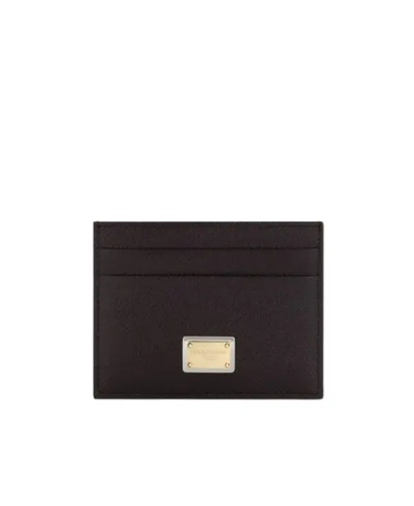 Dolce & Gabbana Dolce Gabbana Logo Plaque Cardholder - Black