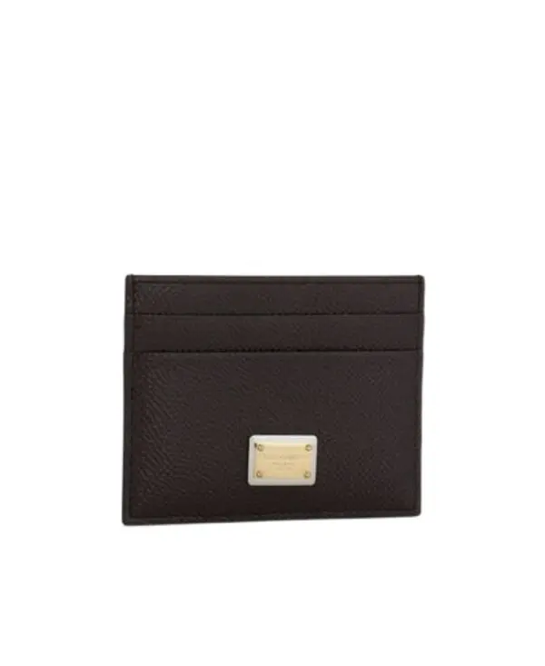 Dolce & Gabbana Dolce Gabbana Logo Plaque Cardholder - Black