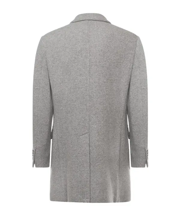 FAY Peak Lapel Double-breasted Wool Coat