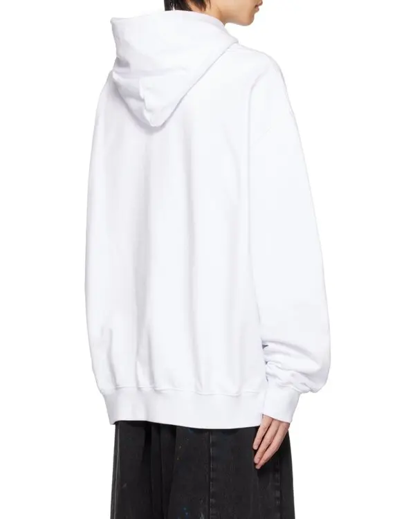 MAISON MARGIELA Printed Long-sleeve Hoodie - White