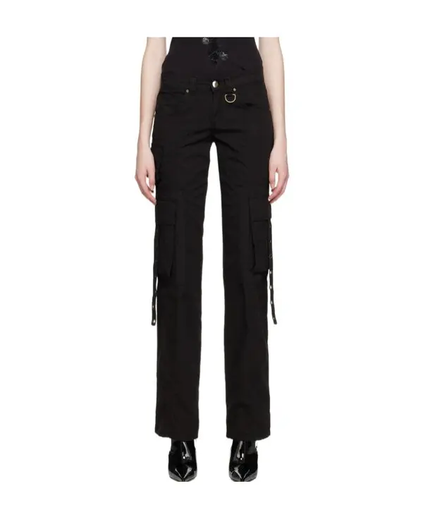 Blumarine Low-rise Cargo Trousers With Eyelet Detail