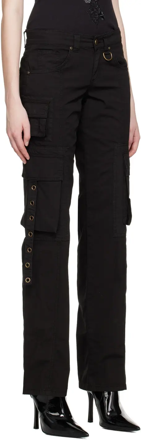 Blumarine Low-rise Cargo Trousers With Eyelet Detail