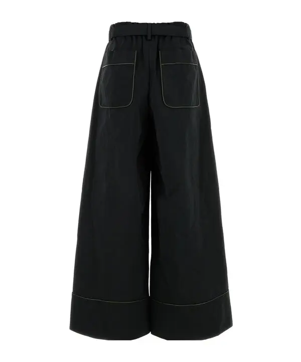 Sacai Belted Wide Leg Pants