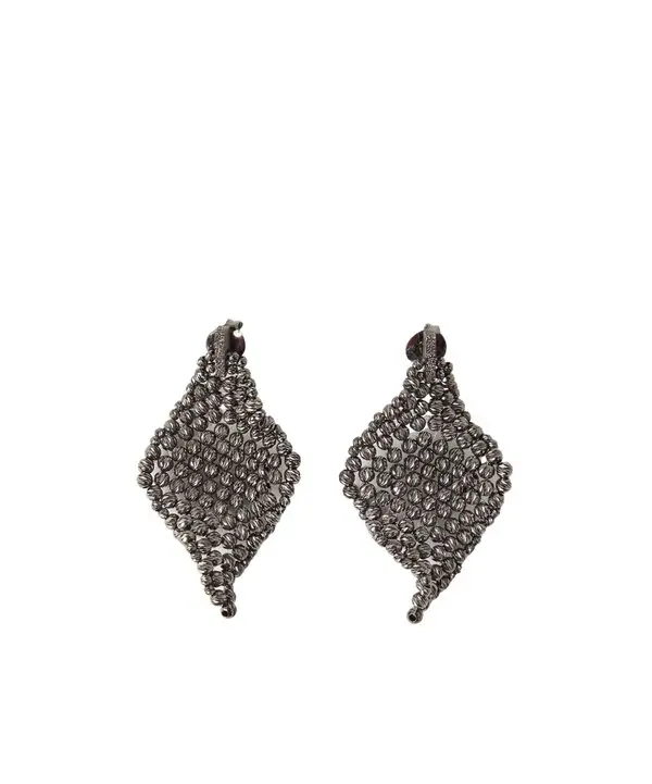Brunello Cucinelli Sculptured Earrings - Lignite Ash