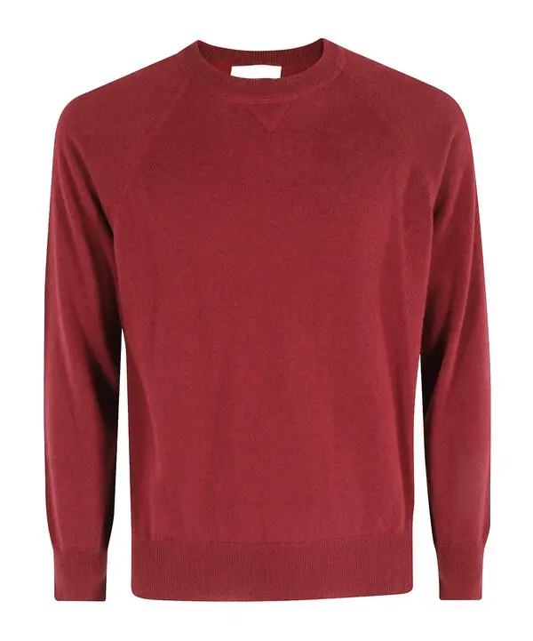 KANGRA Long Sleeve Crew Neck Sweater - Red