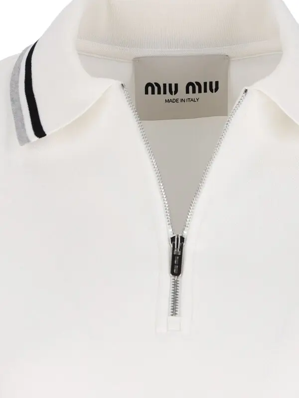 Miu Miu Short-sleeved Zip Polo Dress
