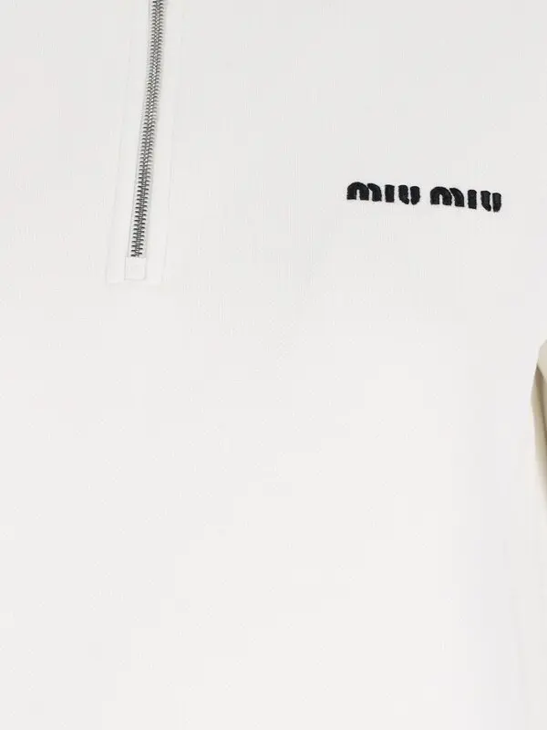 Miu Miu Short-sleeved Zip Polo Dress
