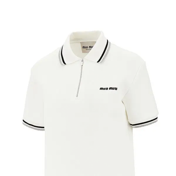 Miu Miu Short-sleeved Zip Polo Dress